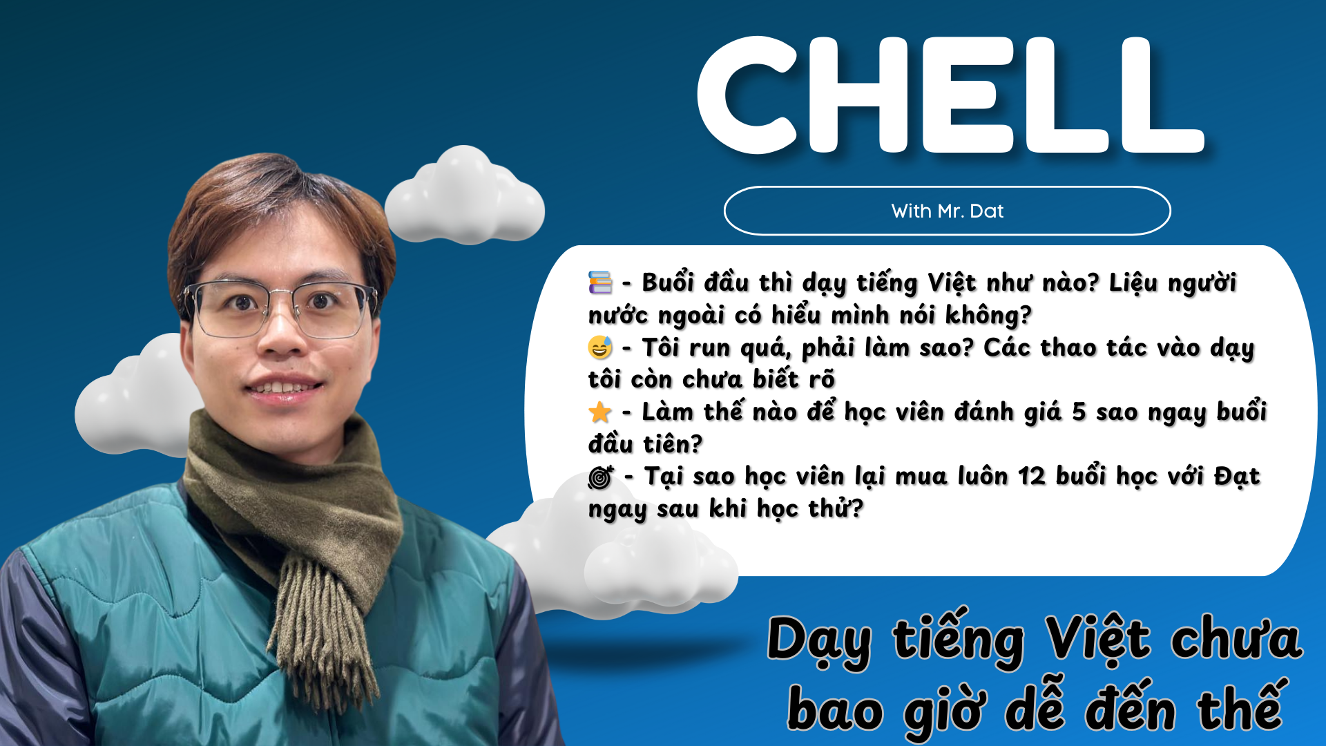 Phiếu đánh giá sau buổi: Chell with Mr. Dat · 5m.