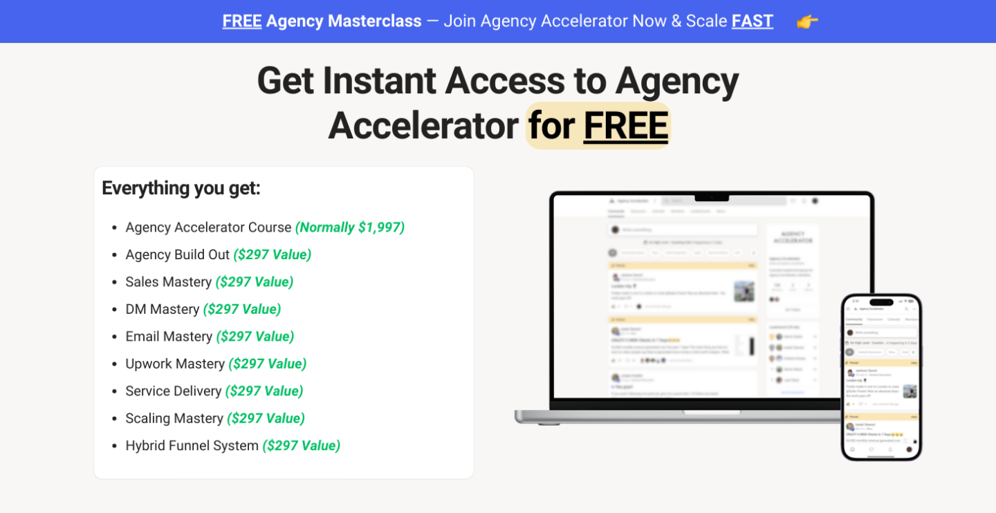 Agency Accelerator Free