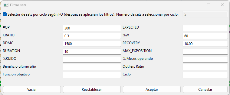 la seleccion del mejor set · Genbox Traders en Español