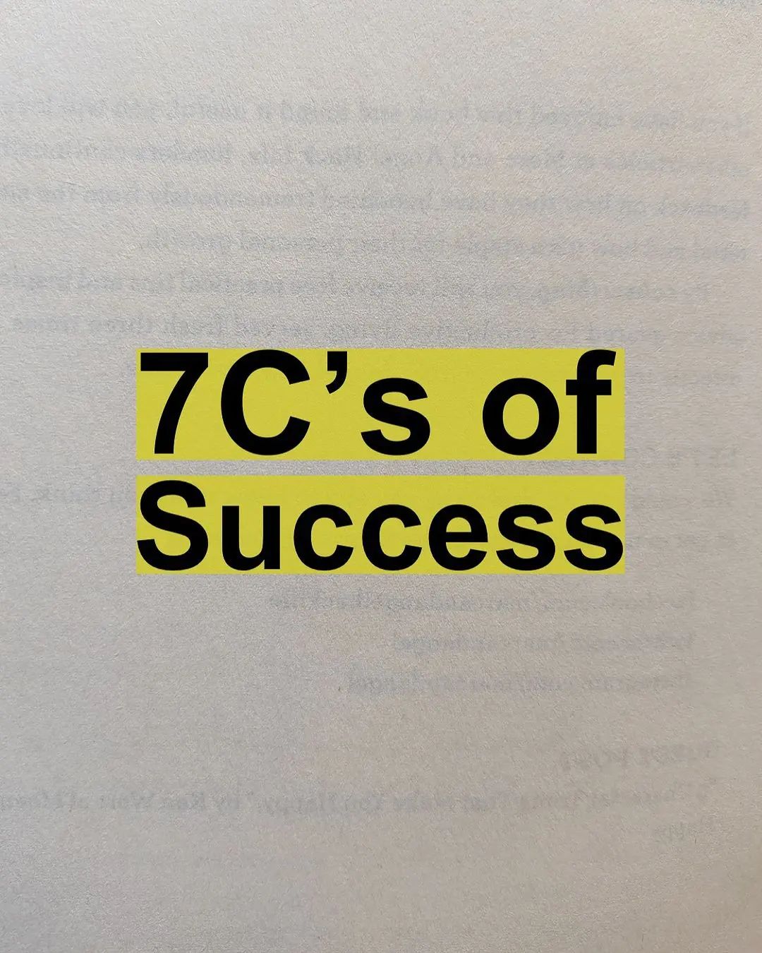 The 7 Cs of Success (Entrepreneurial Mindset) · The Next Big Thing