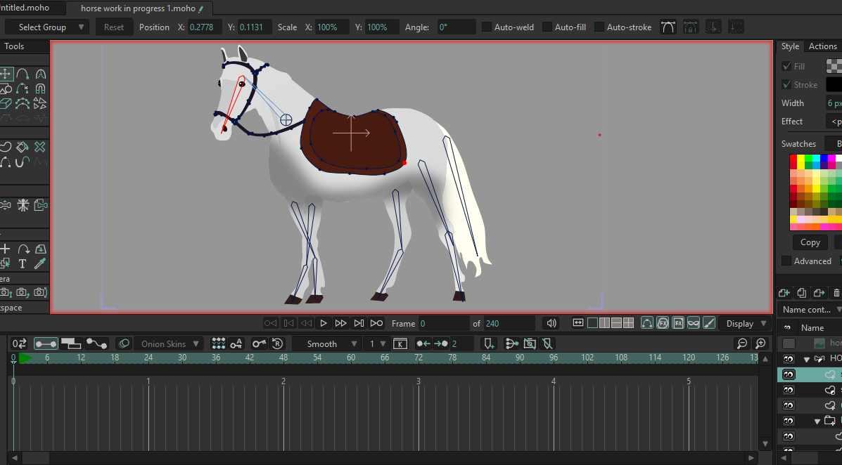Made some bones and shadow · Ballistic Animators