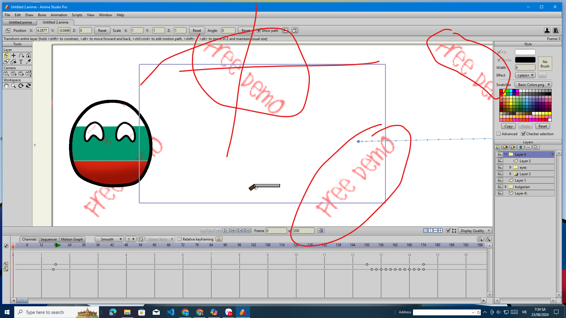 How to not show that word"Free Demo" in Anime studio pro 11 · Ballistic ...