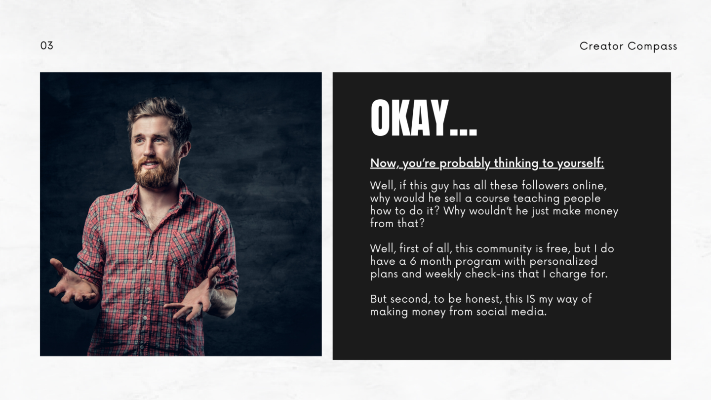 Why Do I Have A Course? - Why Should You Listen To Me? · Creator Compass
