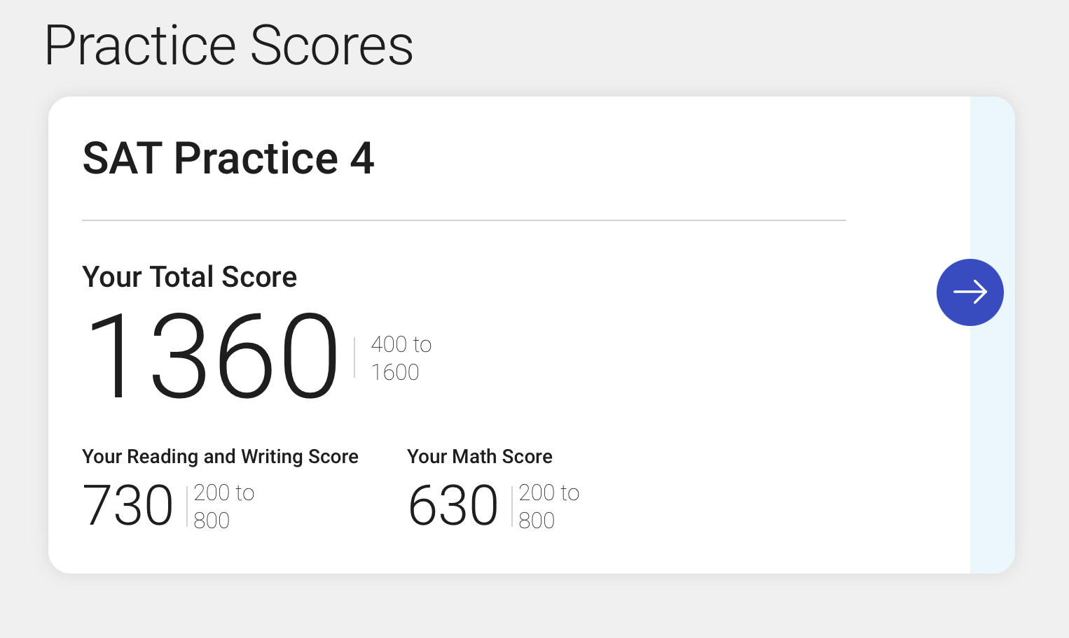 first practice test 1360 · Gamify SAT