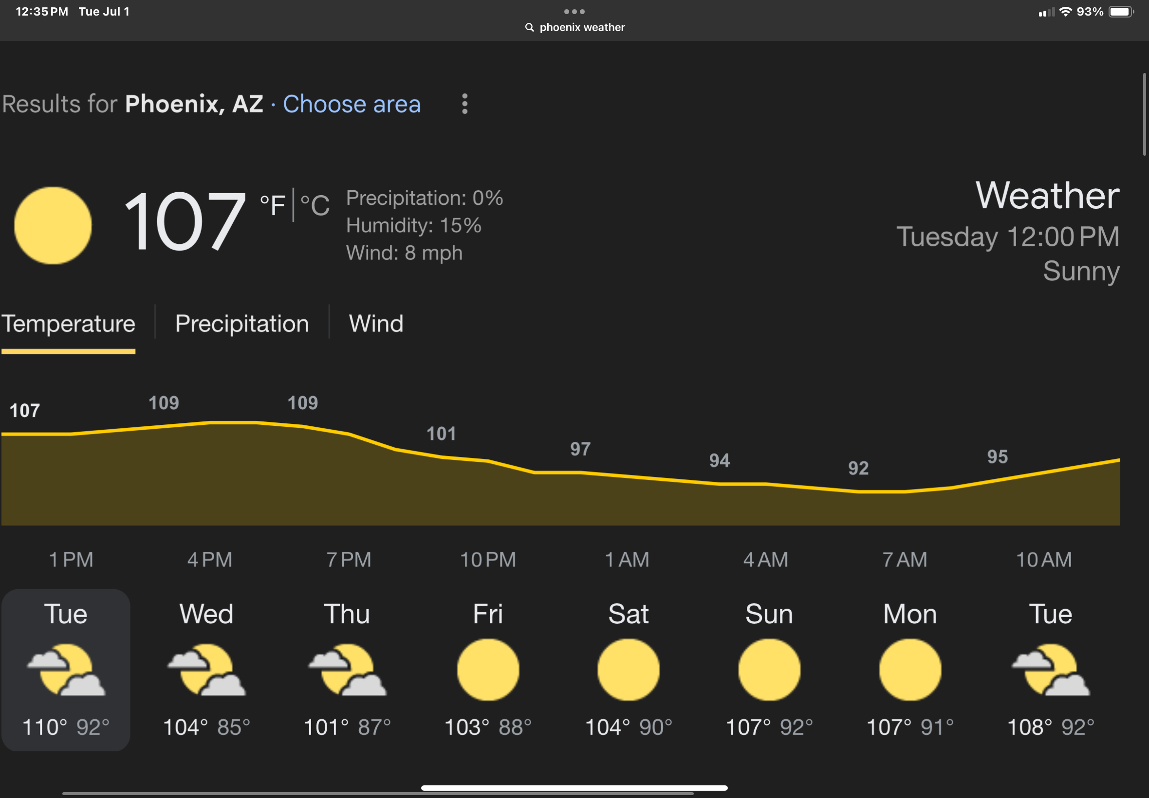 Beautiful sunny weather · Moving to Phoenix