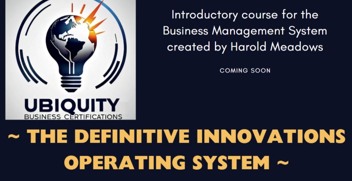 New module - The Definitive Innovations Operating System (DIOS) · Ubiquity
