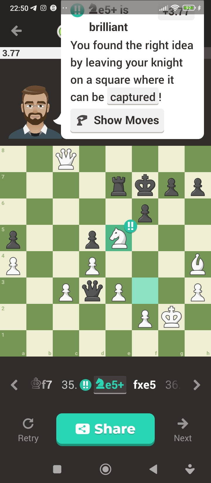 My first brilliant!!!!! · Top Chess Gang