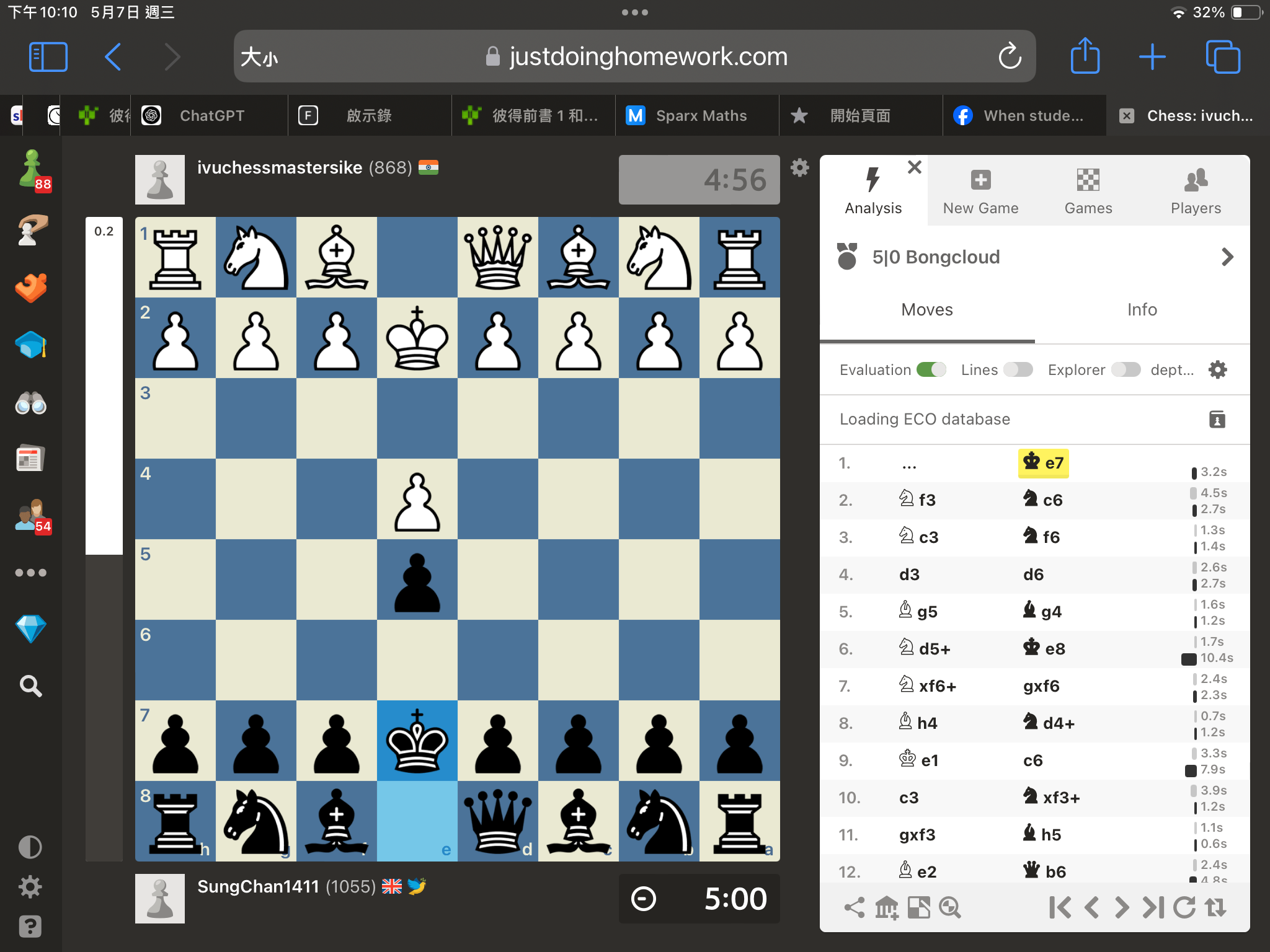 Double bongcloud continued · Top Chess Gang