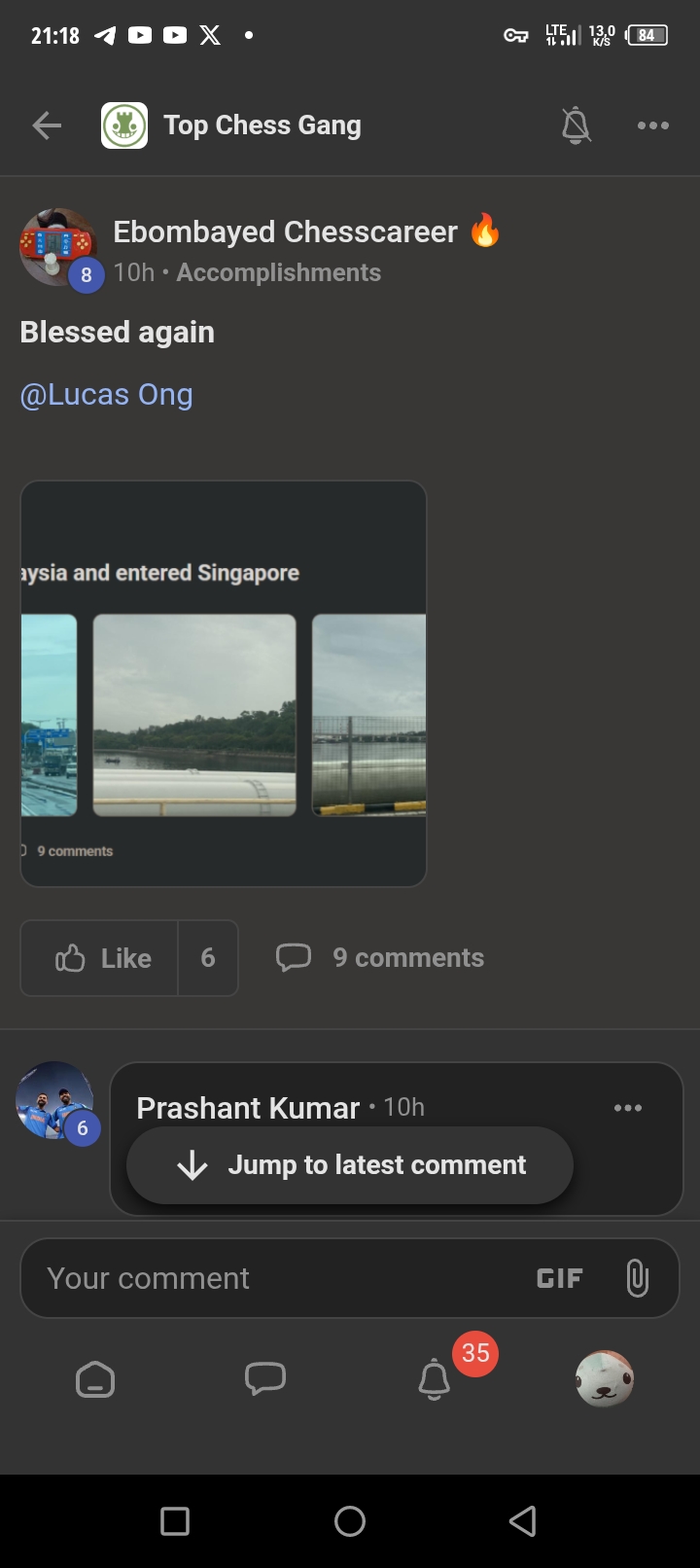 Blessed post which saying about blessing lol · Top Chess Gang