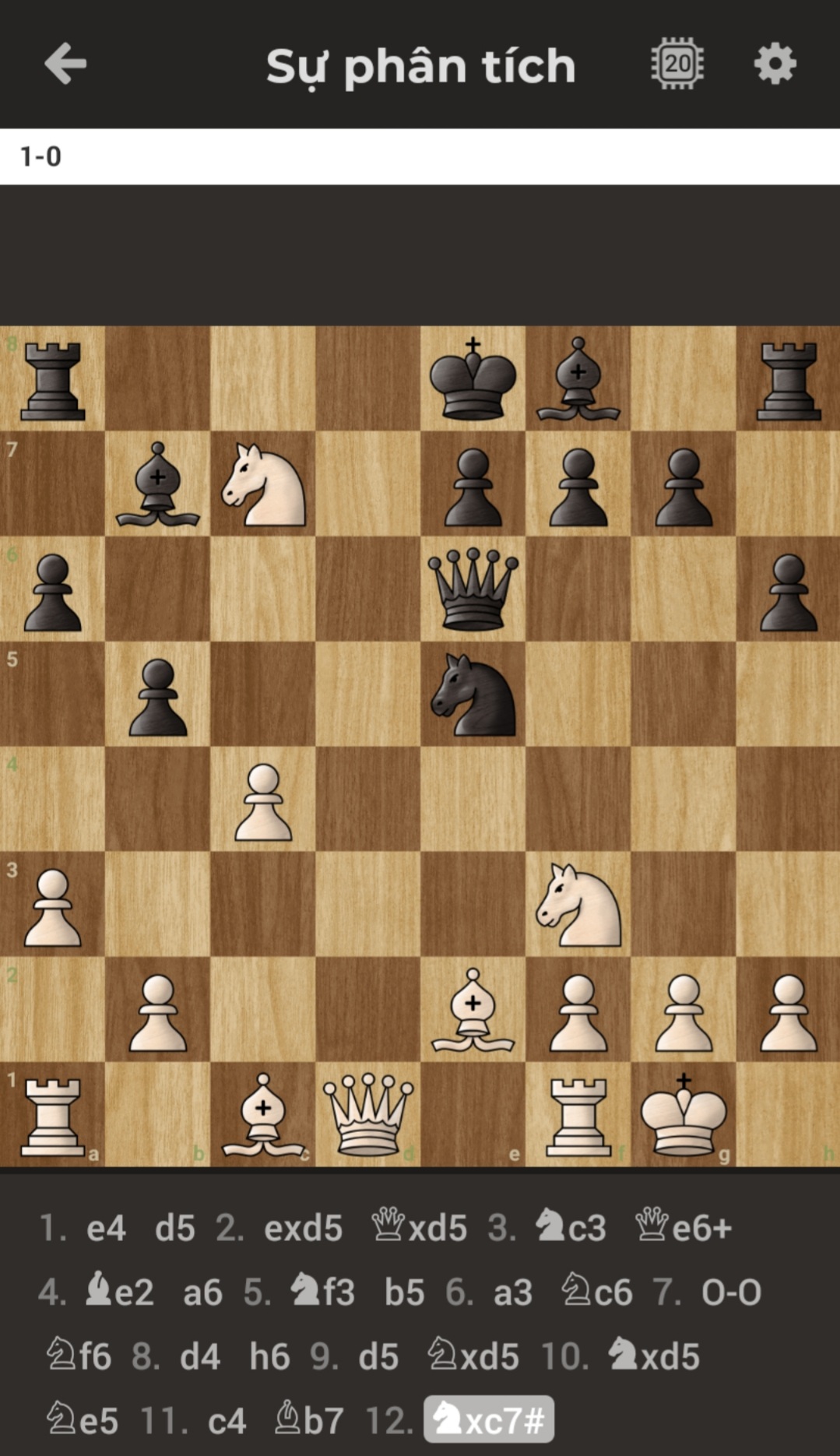 My fastest checkmate (move 12) · Top Chess Gang