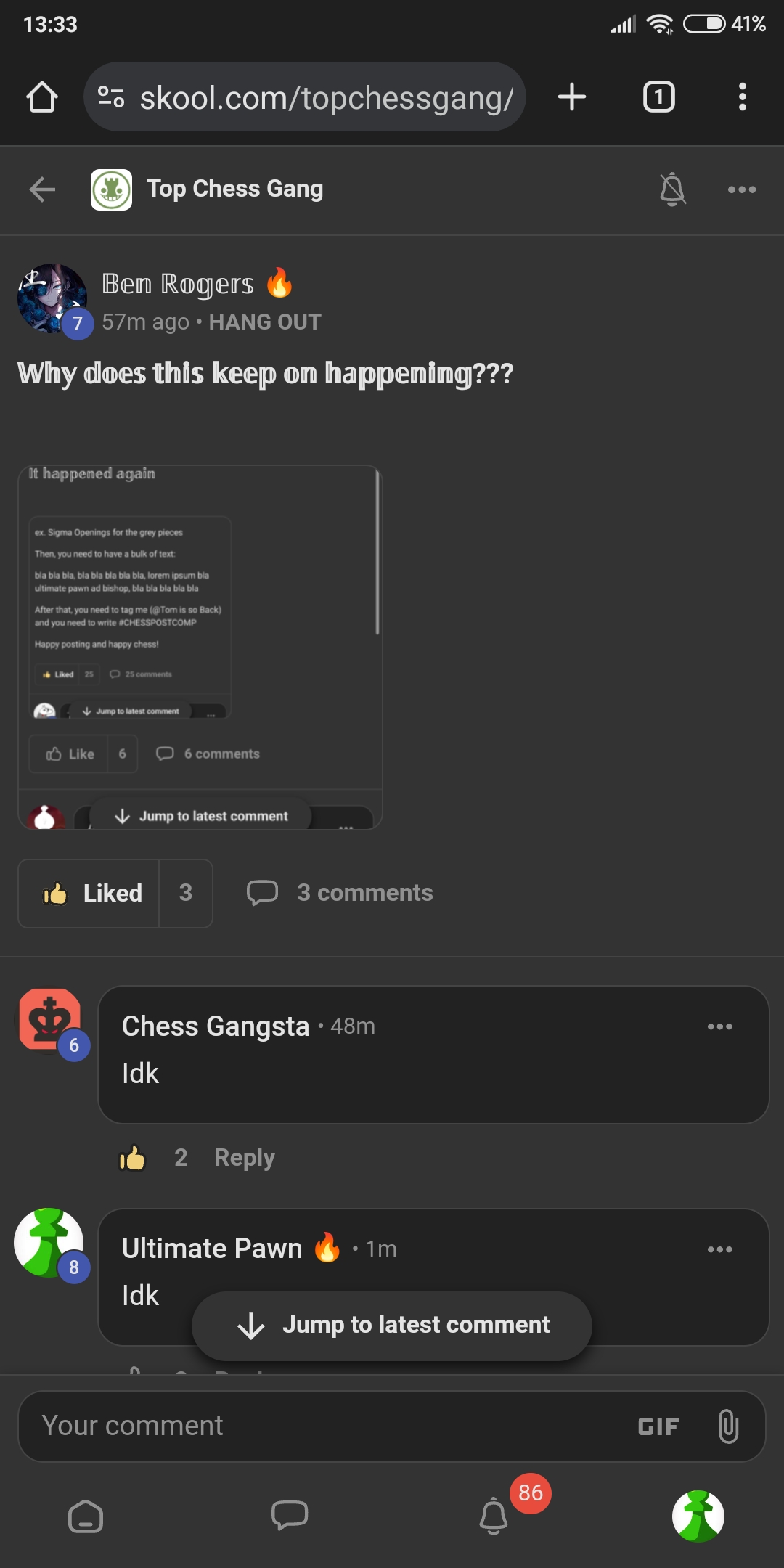 Why does it keep happening???? · Top Chess Gang