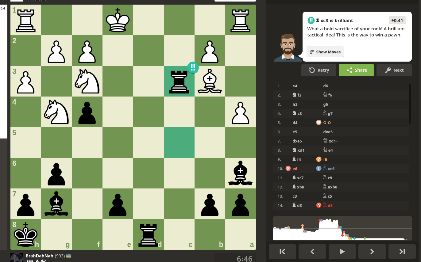 Getting gainz(2 brilliant move in 1 game) · Top Chess Gang
