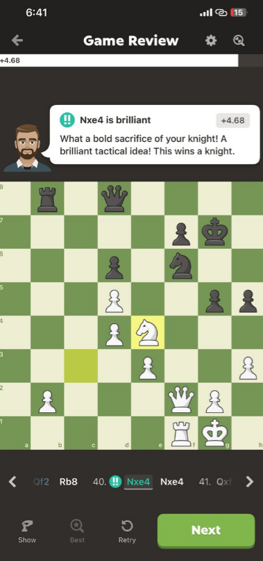 Finally brilliant moves after 1 year! · Top Chess Gang