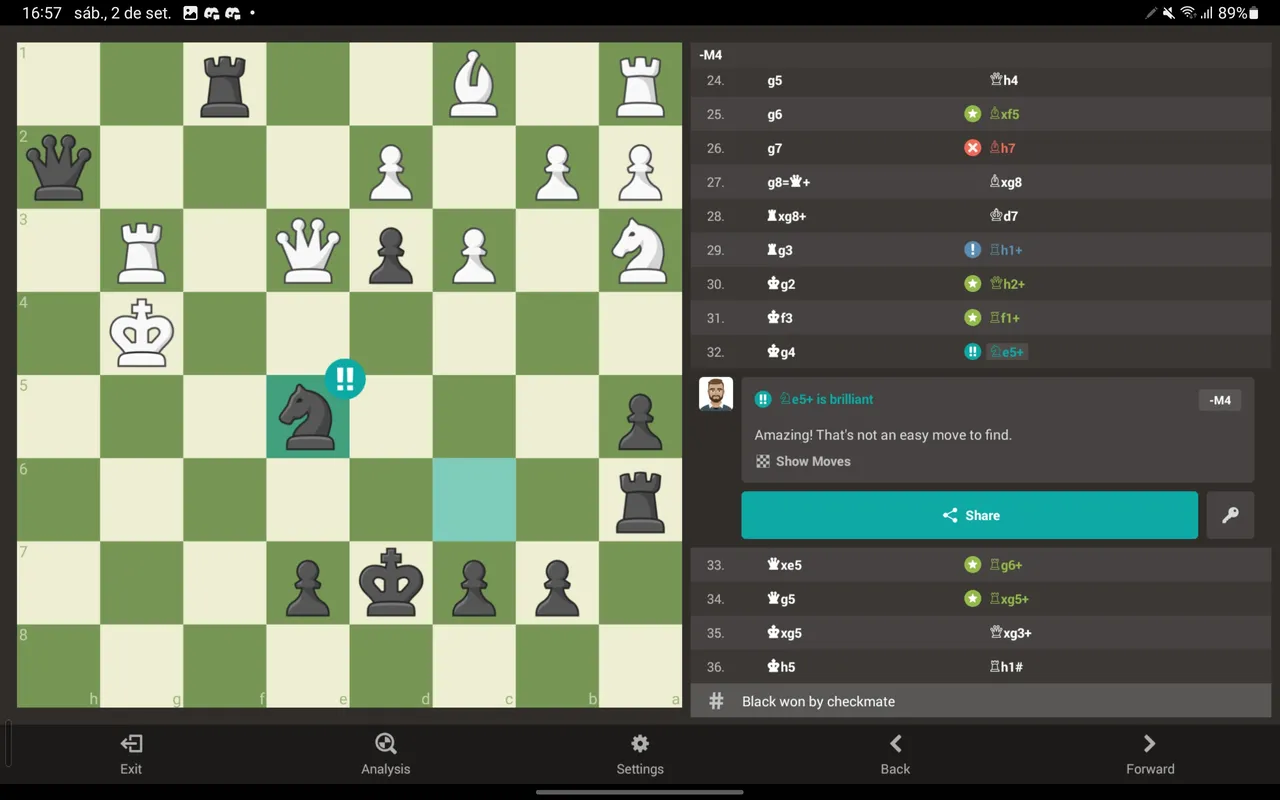 My final brialliants that i made in this week · Top Chess Gang