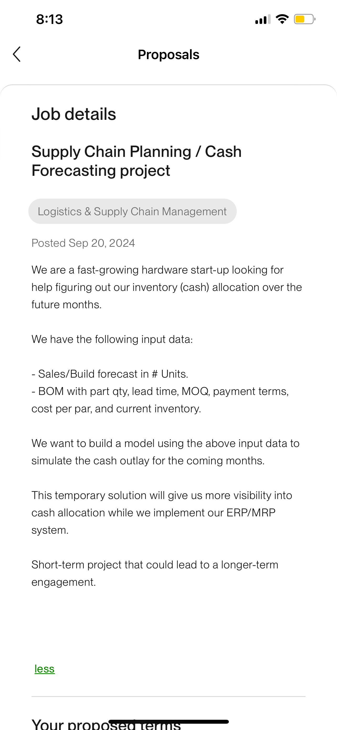 Upwork proposal · Upscale (Free)