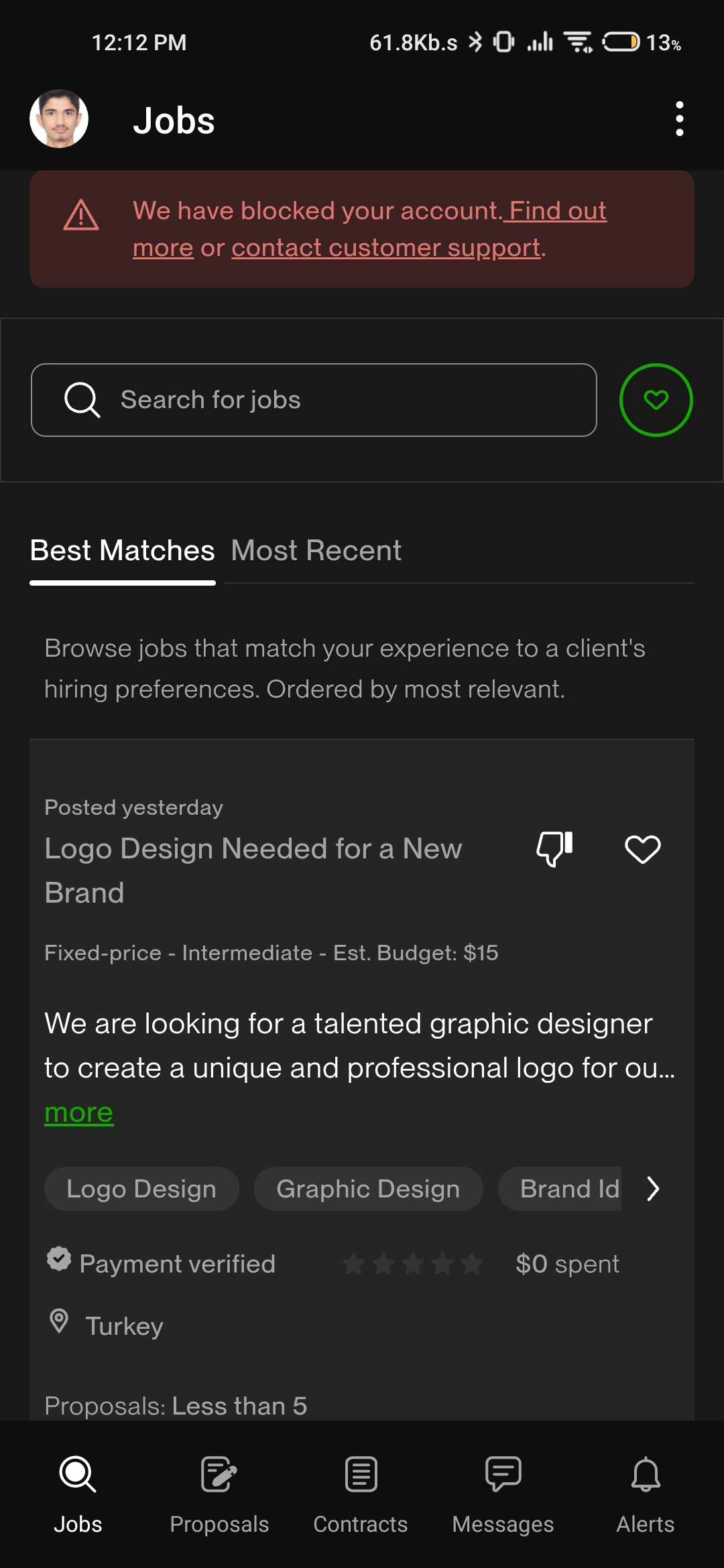 Problem in my Upwork Profile · Upwork Outbound (Free)