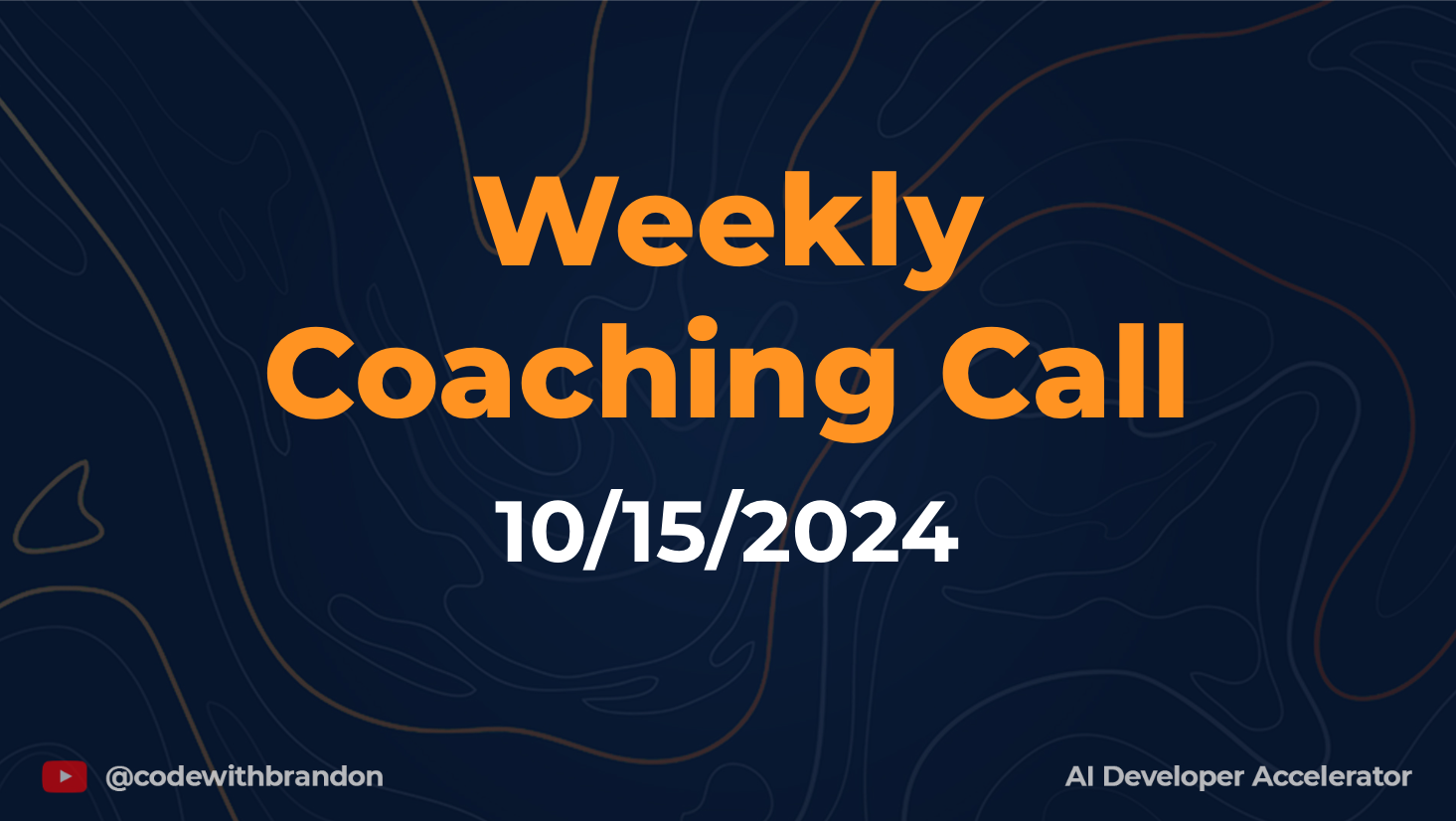 New Coaching Call Uploaded – Check it Out! [10/15/2024] · AI Developer ...