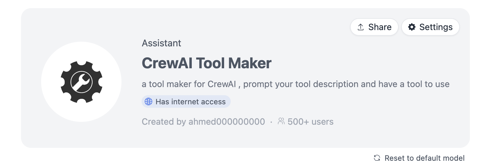 CrewAI toolmaker · AI Developer Accelerator