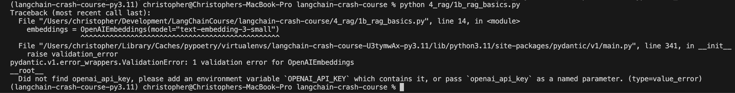 Working through LangChain Master Class For Beginners 2024 and have a · AI Developer Accelerator