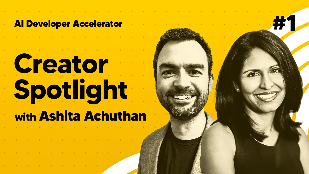 Join Our First AI Developer AMA with Ashita Achuthan This Sunday! · AI Developer Accelerator