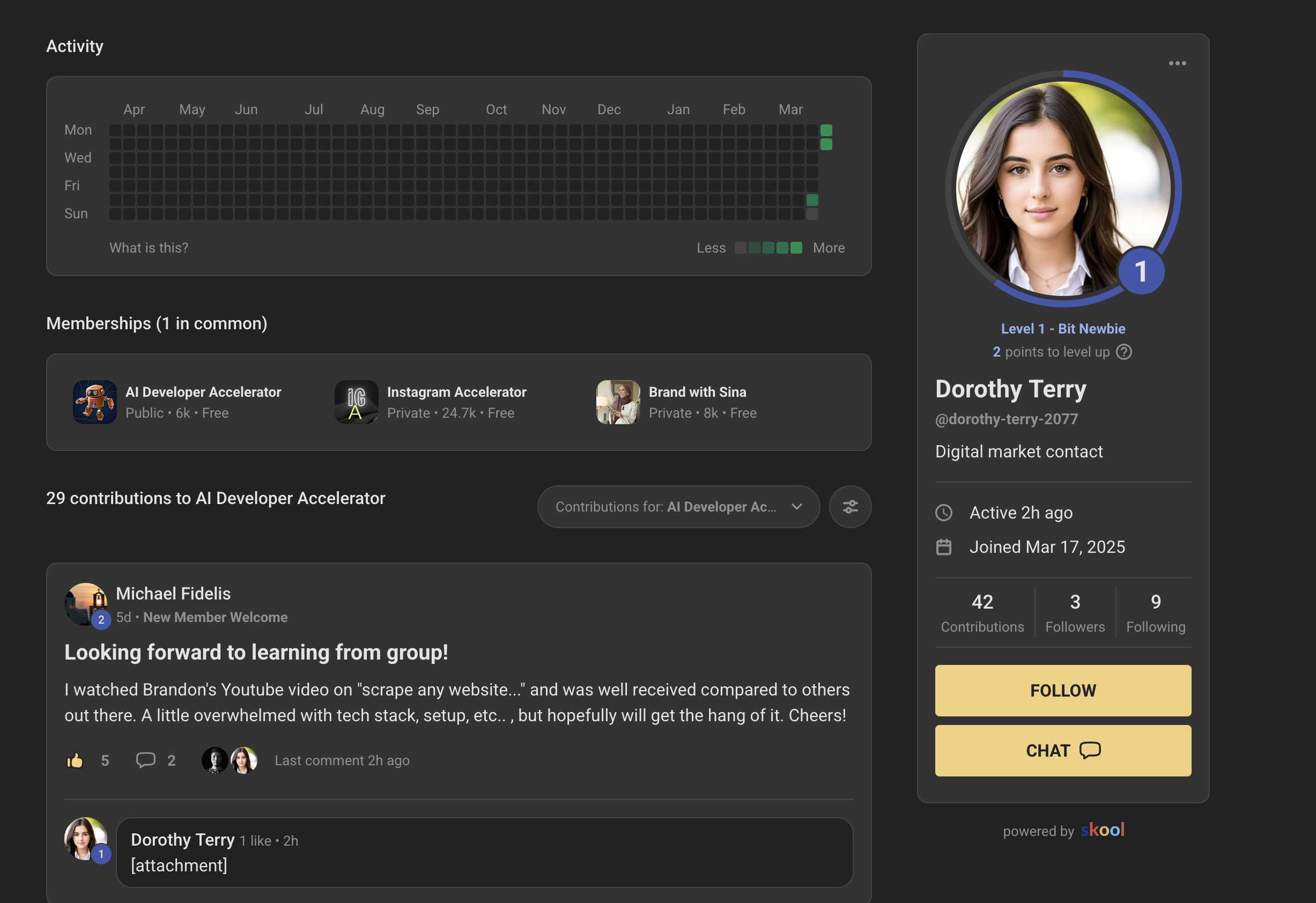 Bot User Report: Dorothy Terry. Beware your DMs. · AI Developer Accelerator