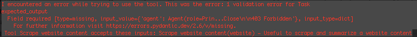 Pydantic Validation Error Not Passing The Expectedoutput Right · Ai Developer Accelerator 2156