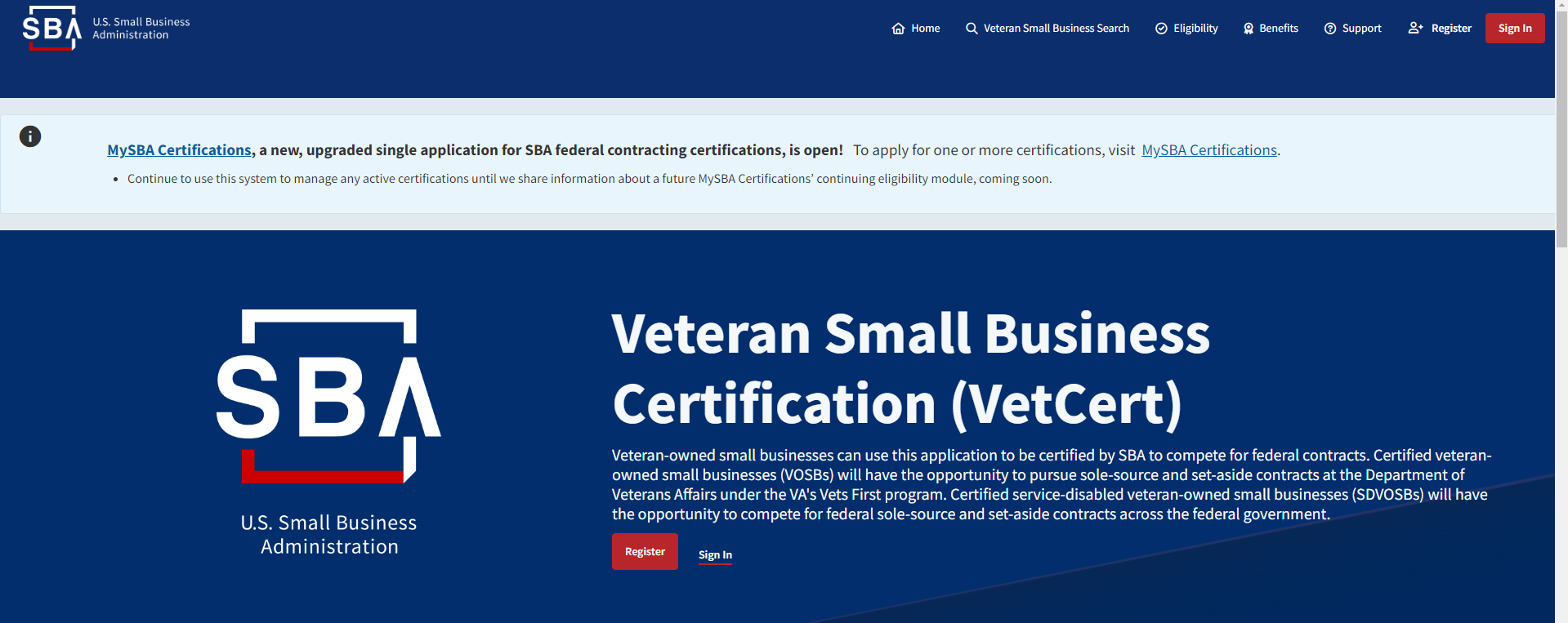 SBA Certifications · Government Contracting School