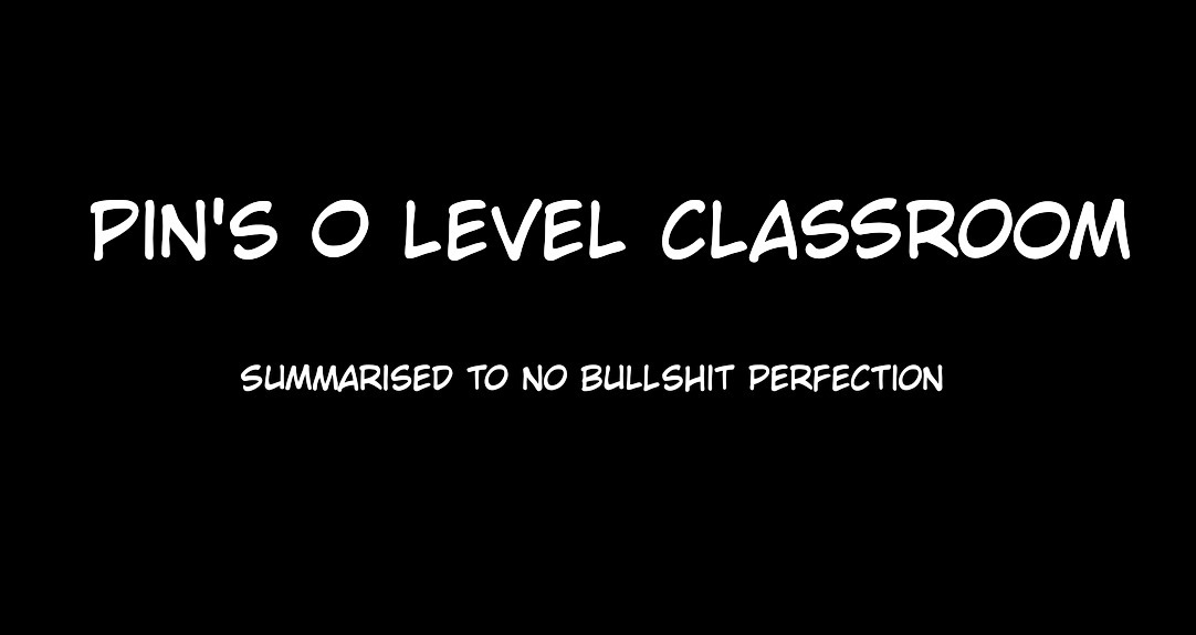 Pin's O level classroom