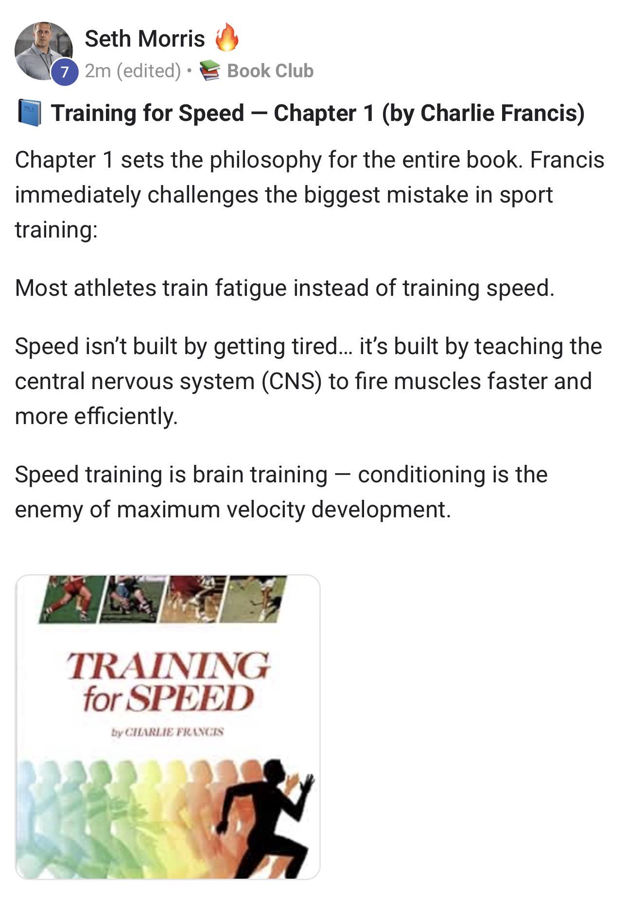 Training for Speed — Charlie Francis · Daru Strong Club