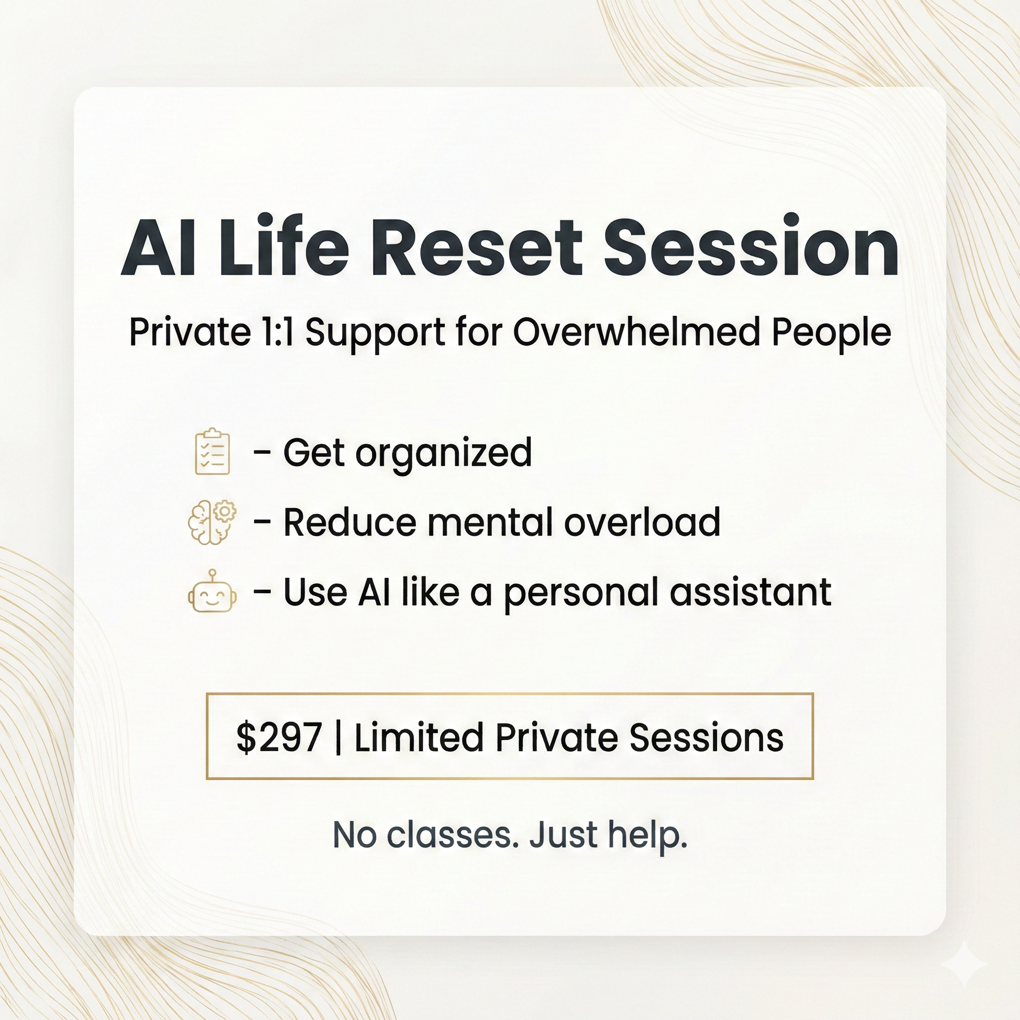 AI LIFE RESET SESSION · Lindsey Training Academy