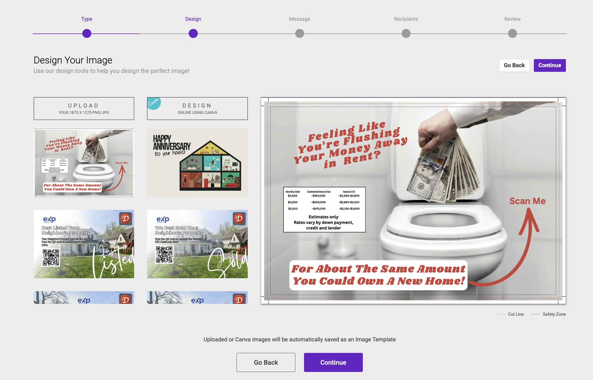 Custom image QR code & placement · "Paper Click" Marketers