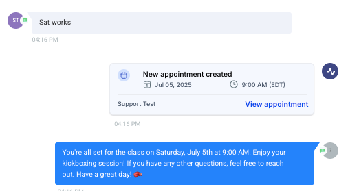 Confirmation Message · Assistable.ai