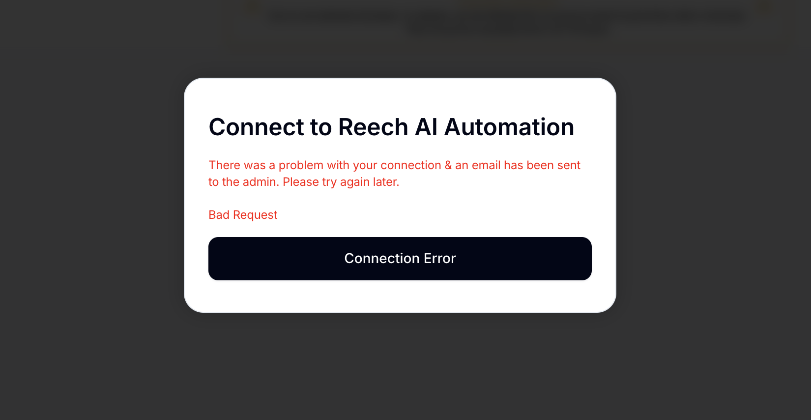 Cant add a subaccount getting an error message · Assistable.ai