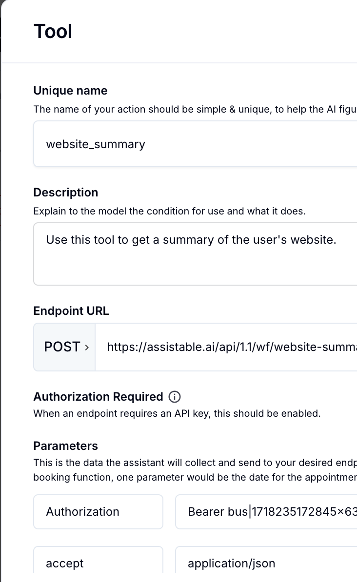 Website Summary Tool · Assistable.ai