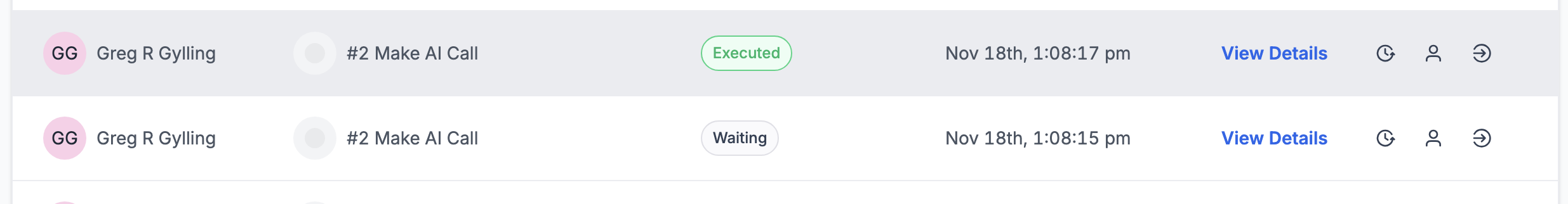 Double-Executing in Execution Logs · Assistable.ai