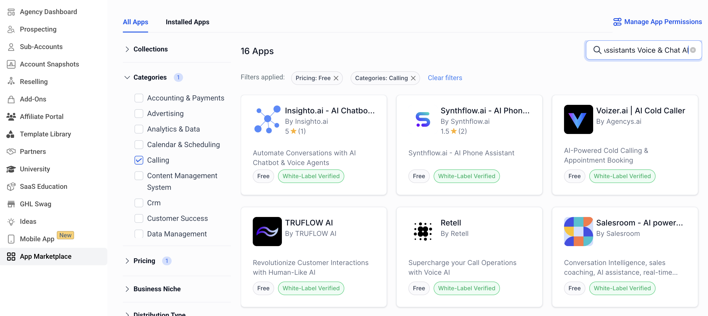 Can't find GHL Plugin · Assistable.ai