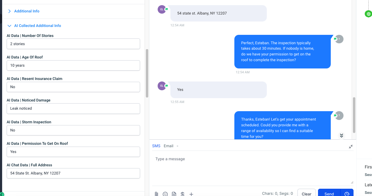 Extracting data from Chat conversation to CRM · Assistable.ai