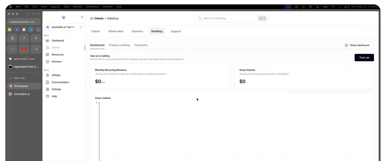 Adding re-billing in Assistable.ai · Assistable.ai
