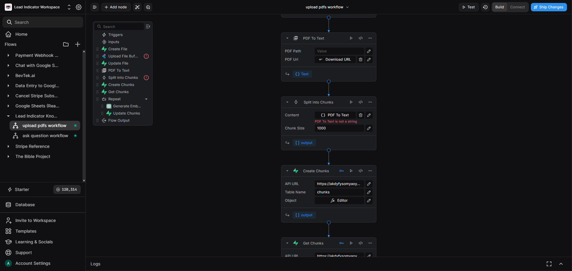 Custom Knowledge base Buildship · Assistable.ai