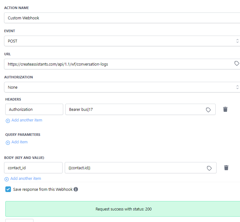 Pull chat conversation logs · Assistable.ai