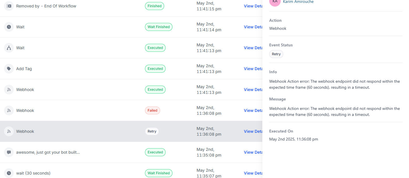 Webhook replacing the Make AI Call not Working good for me · Assistable.ai