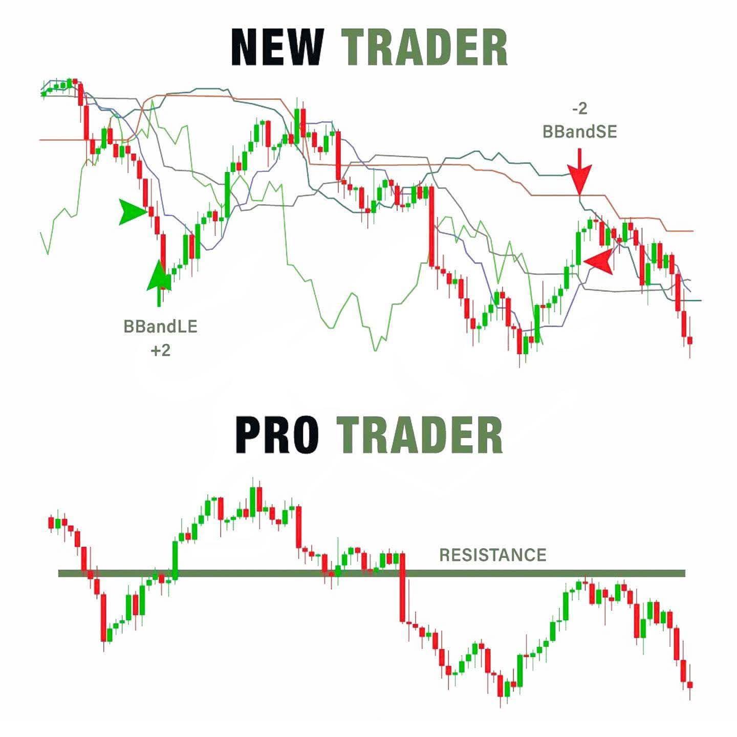 New Trader Vs. Pro Trader Chart. · 5 Star Futures Trading Academy