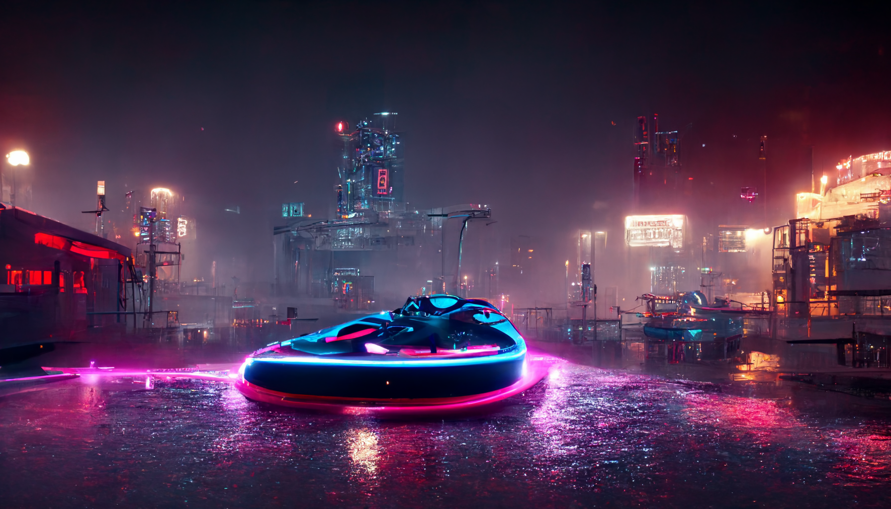 Cyberpunk Hovercraft - Midjourney 3 vs 6 · AI Business Mastermind