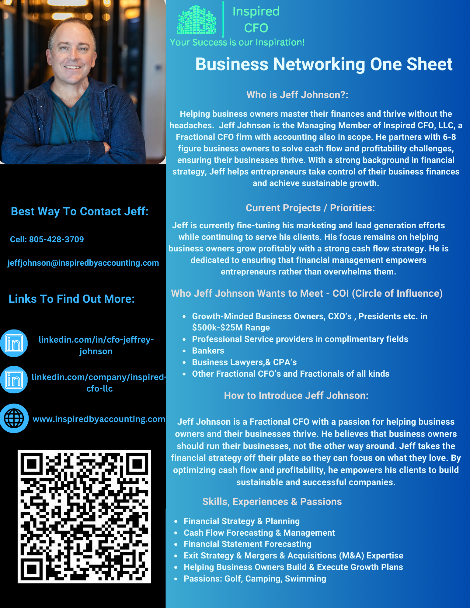 Final Business Networking One Sheet · AI for LinkedIn - evyAI.com