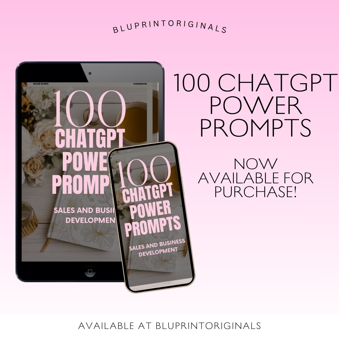 100 ChatGPT Power Prompts – Build. Sell. Bank. · Bluprint Hustle Lab