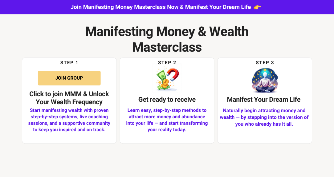 Manifesting Money Masterclass