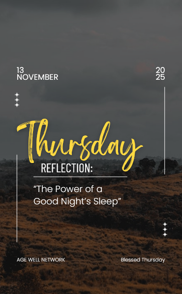 🕯️ Thursday Reflection: The Power of a Good Night’s Sleep 😴 · AGE WELL ...