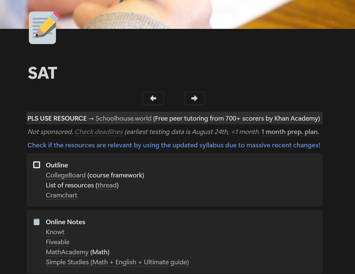 The SAT is 28 Days Away - A List of Free Resources · Rishab Academy