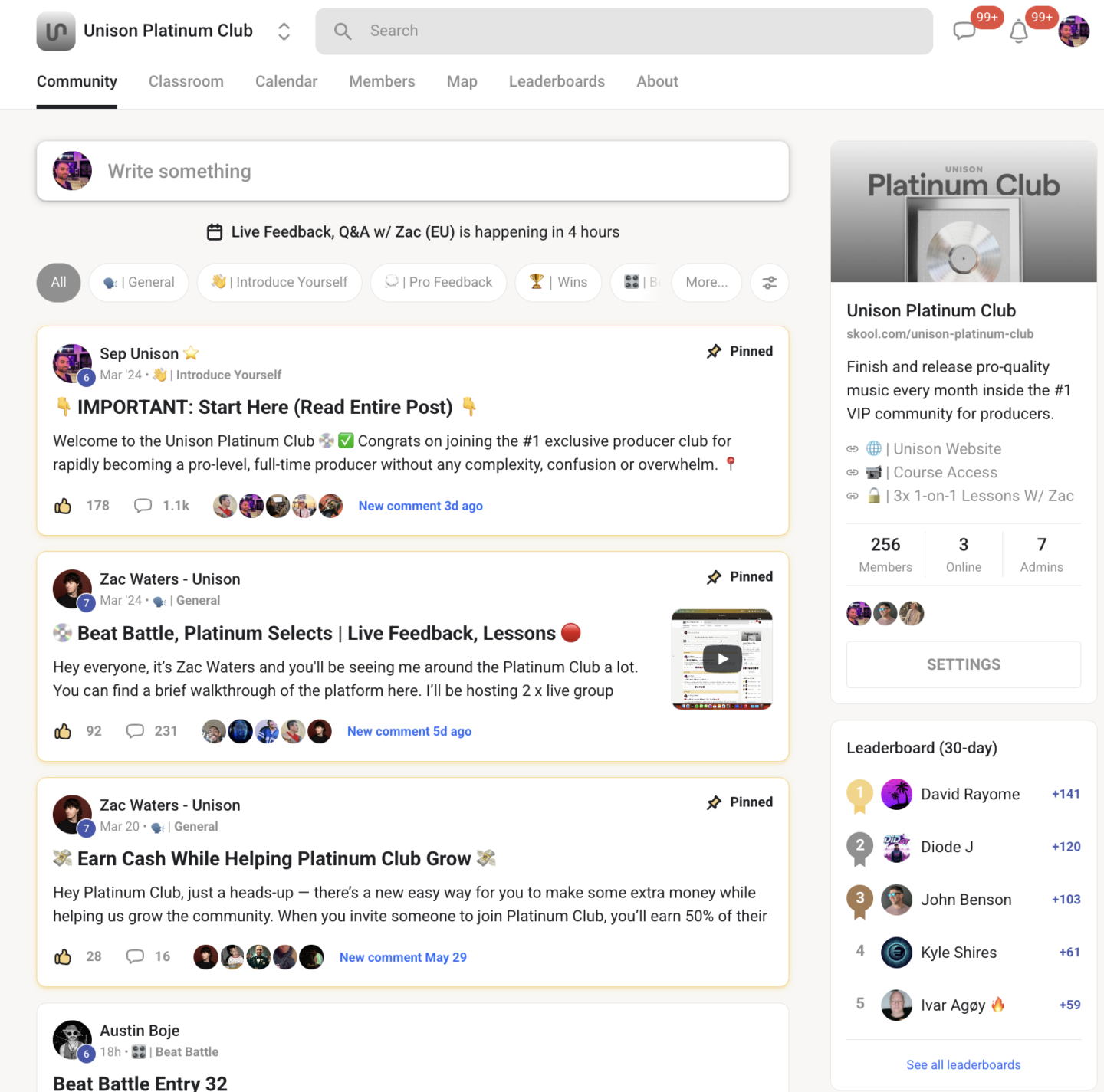 Unison Platinum Club