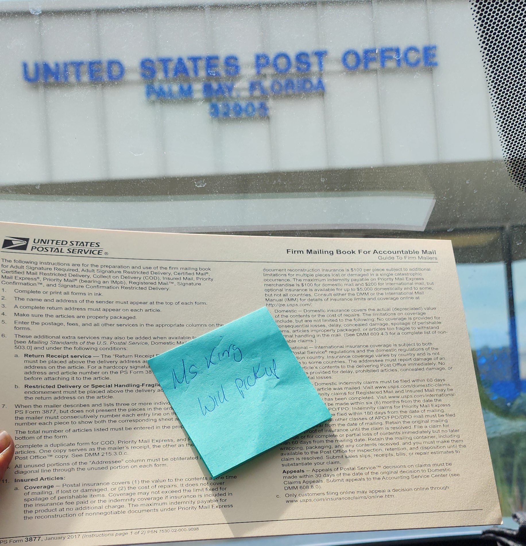 Firm Book For Accountable Mail in hand · The Subconscious Estate ™️